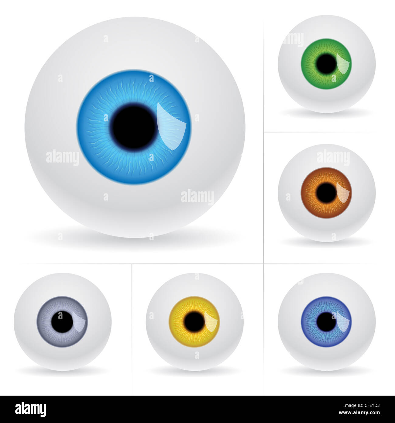 Eye balls. illustration on white background Stock Photo - Alamy