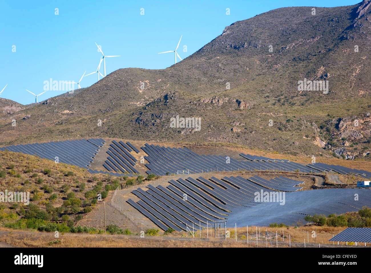 Solar plant, Lucainena de las Torres, Almeria, Andalucia, Spain, Europe ...