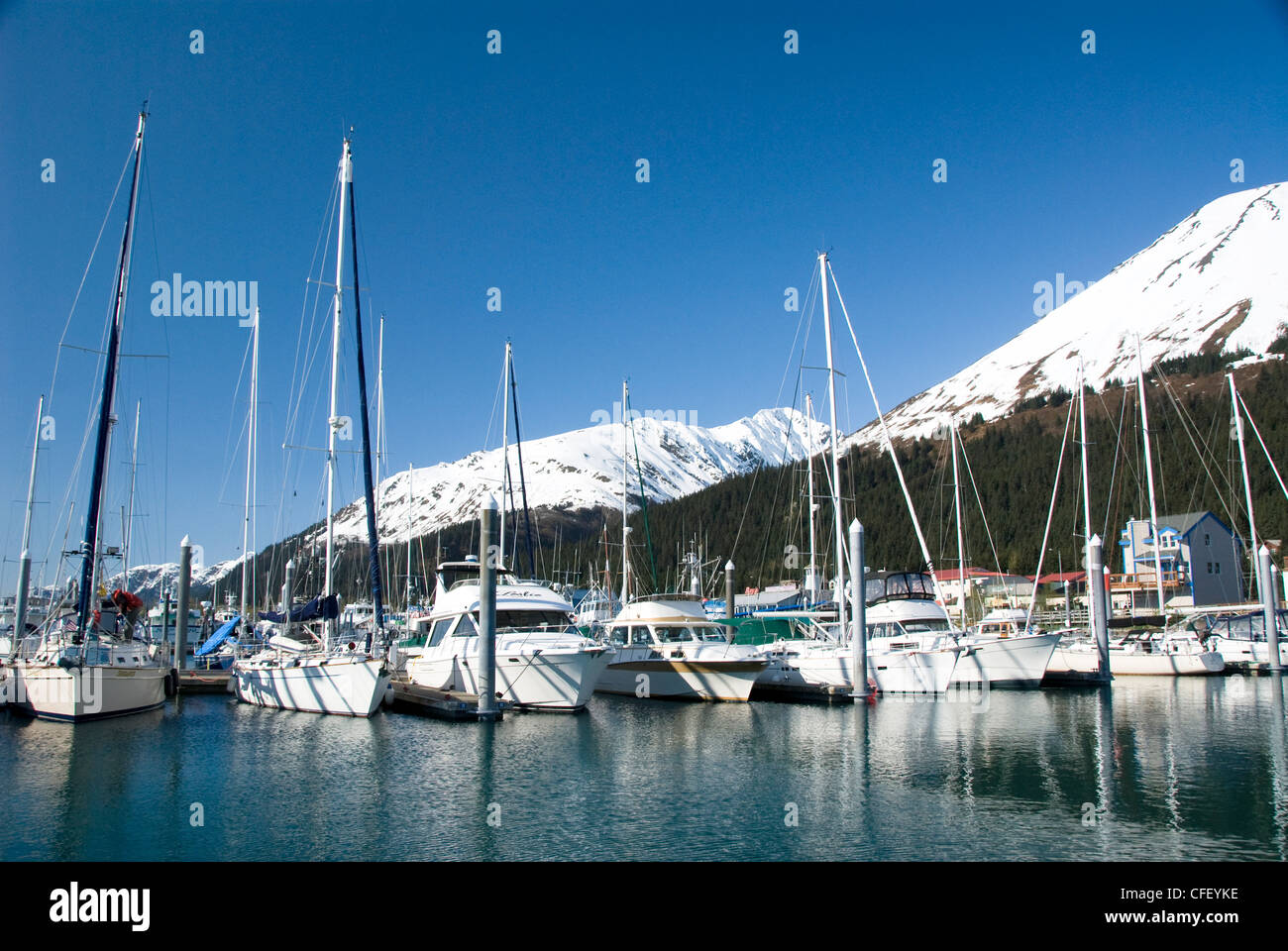 Seward Harbor, Alaska, United States of America Stock Photo - Alamy