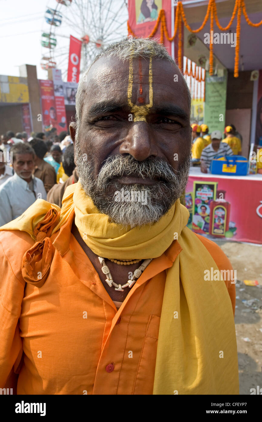 Bihari villager, a Vishnaivite devotee, visits the Vishnu temple at ...