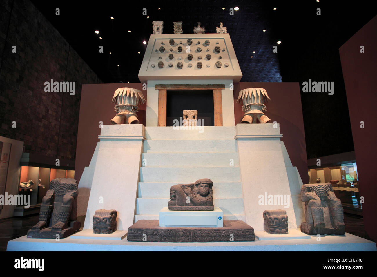 Aztec Hall, National Museum of Anthropology, Mexico City, Mexico Stock ...