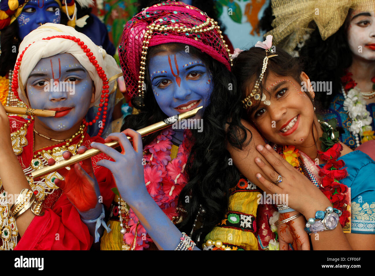 Children at Janmashtami festival at Bhaktivedanta Manor ISKCON (Hare ...