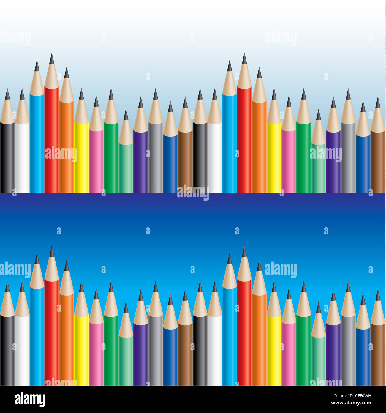Background of color pencils. illustration for design Stock Photo - Alamy