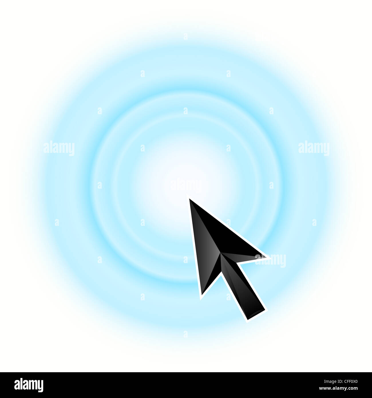 Arrow icon blue, isolated on white background. illustration Stock Photo ...