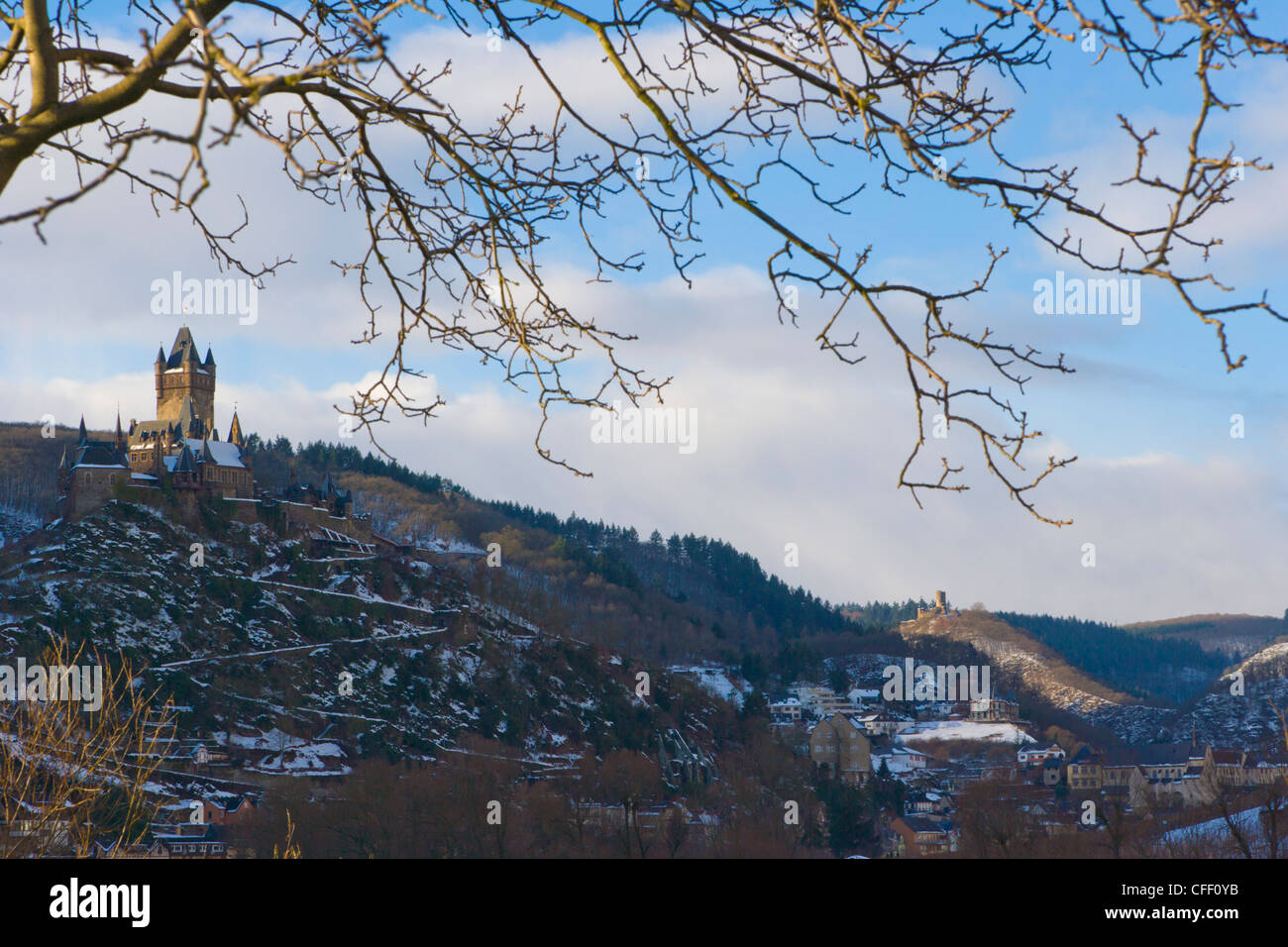 Reichsburg Cochem Castle, Cochem, Mosel, Moselle, Valley, Rhineland ...