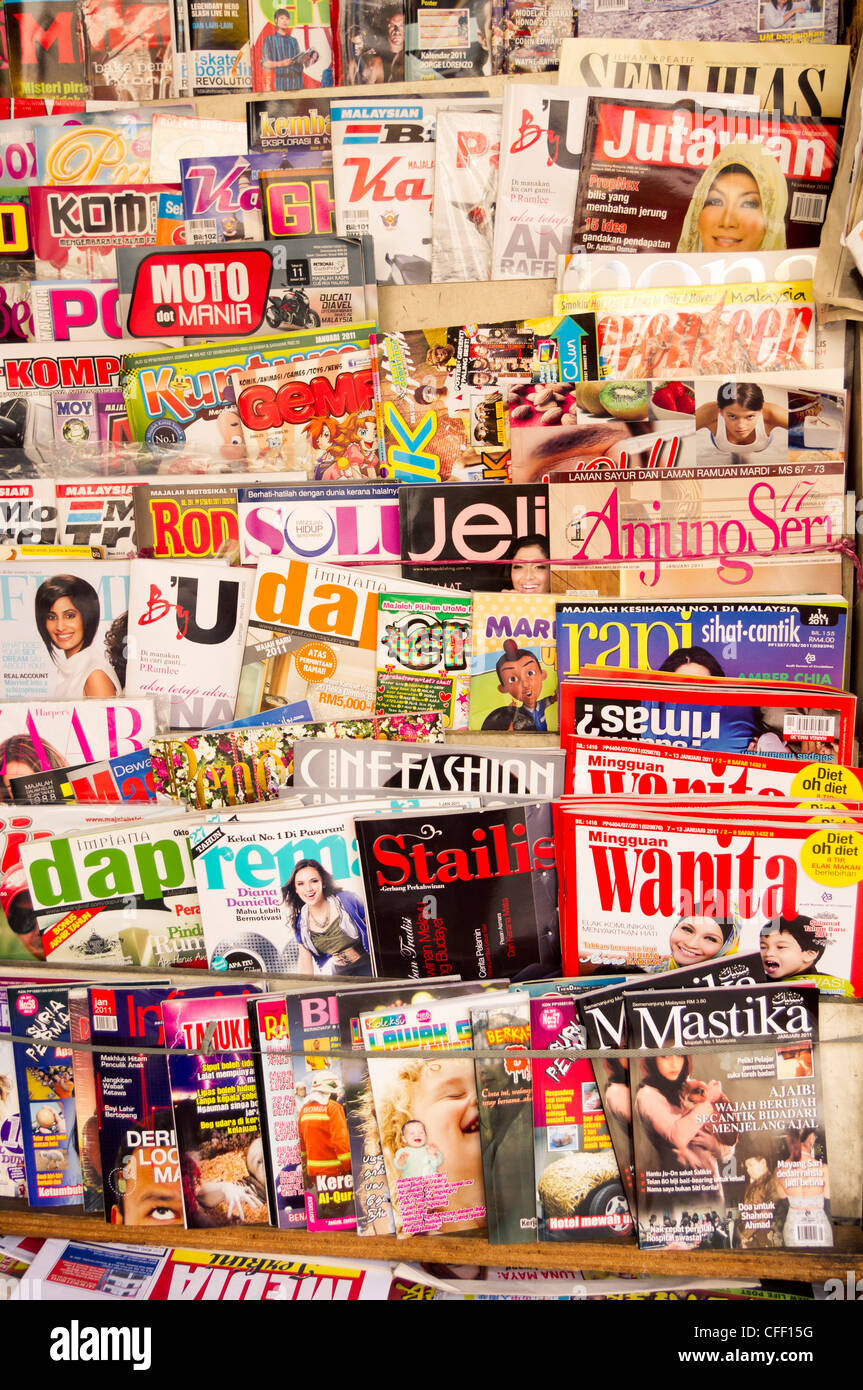magazines and publications on display rack for sale in malaysia Stock ...