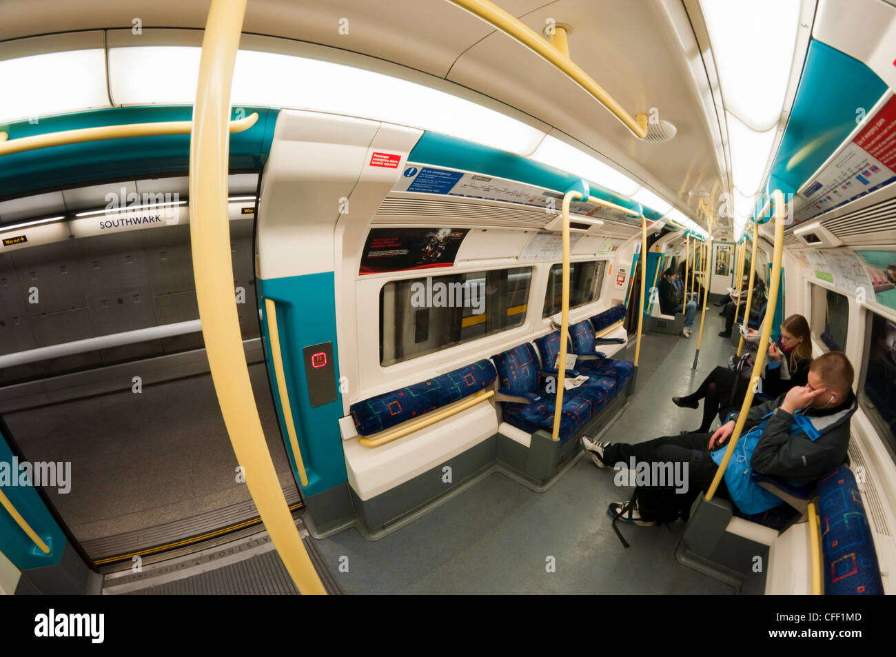 Jubilee Line train at Southwark Station, London, England, United ...