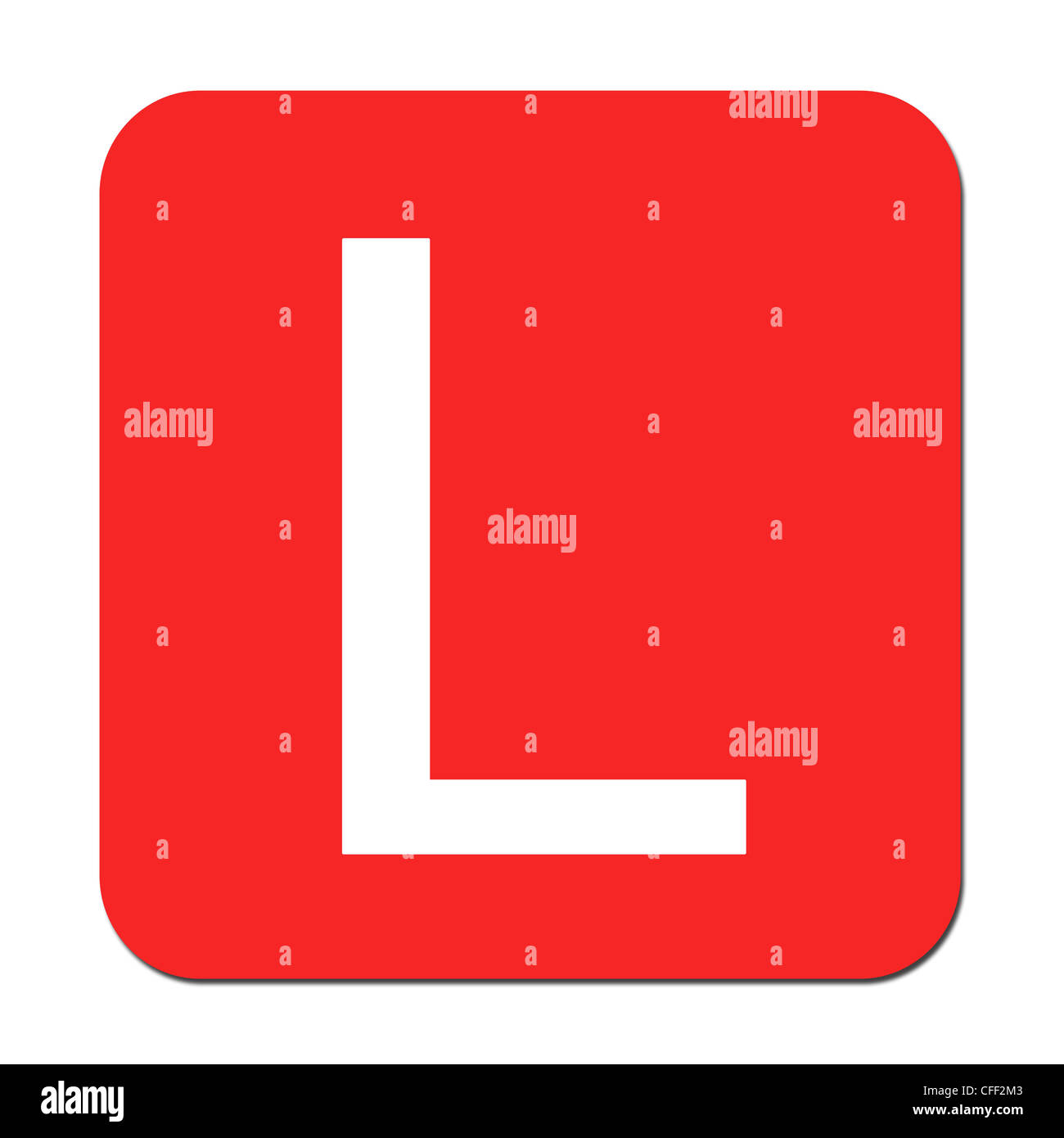 Learner plates isolated against a white background Stock Photo - Alamy