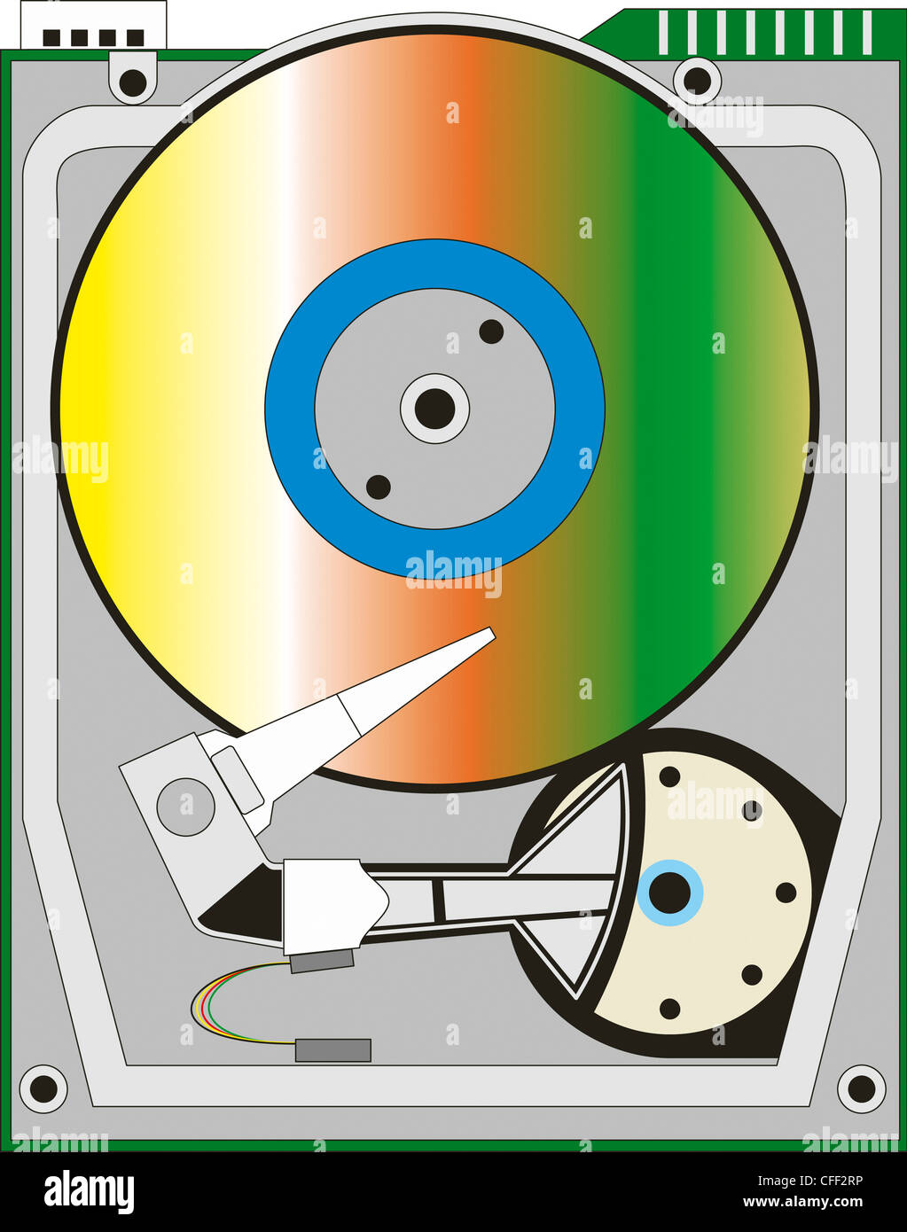 Abstract vector illustration of hard drive Stock Photo - Alamy