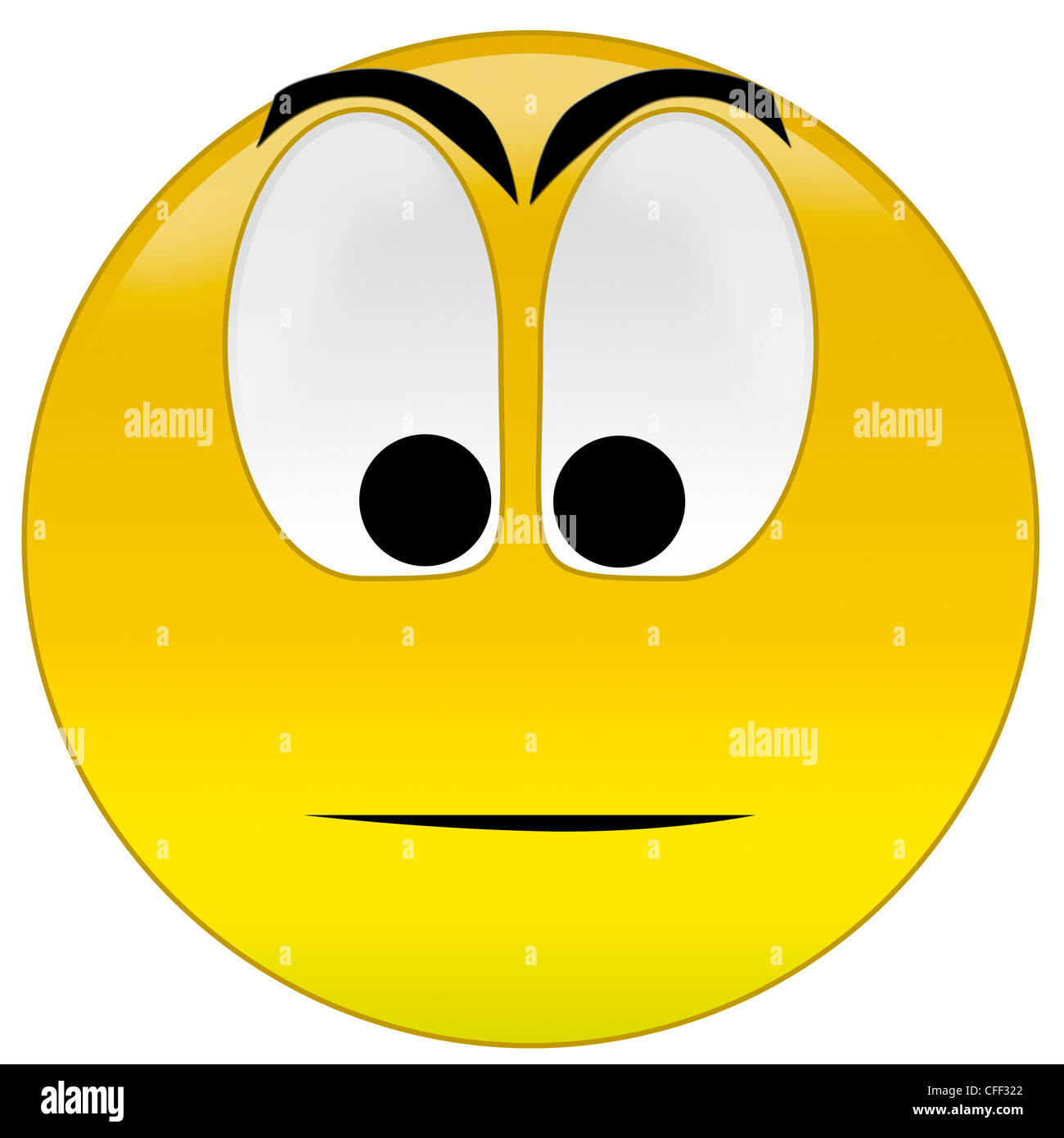 3d rendering think smiley Stock Photo - Alamy