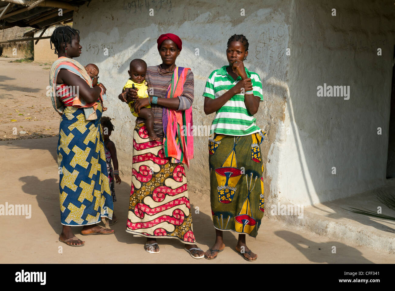 family in a village near Duekoue ,Ivory Coast ,West Africa Stock Photo ...