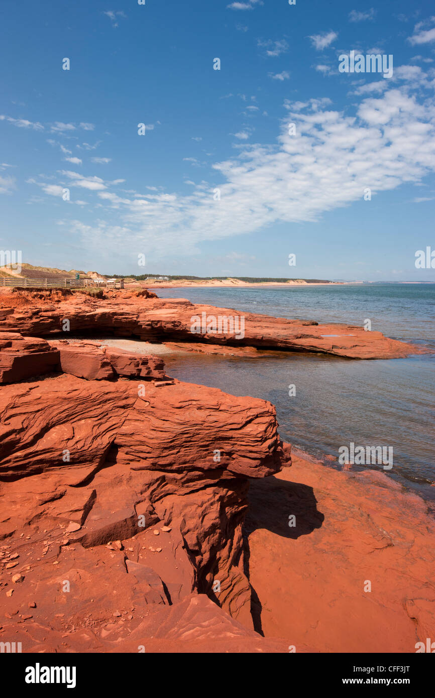 Sandstone cliffs, Cavendish, Prince Edward Island National Park, Prince ...