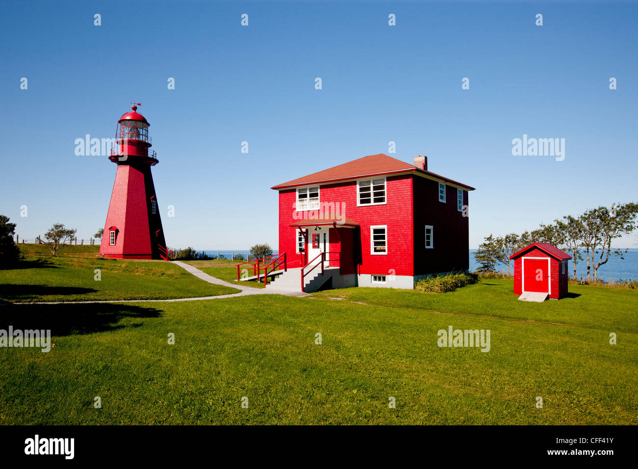 La Martre Lighthouse, Gaspe Peninsula, Quebec, Canada Stock Photo - Alamy