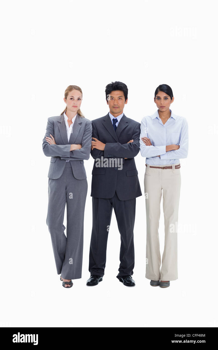 Business people with their arms folded Stock Photo - Alamy