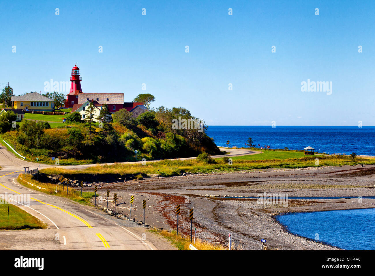 La Martre Lighthouse, Gaspe Peninsula, Quebec, Canada Stock Photo - Alamy