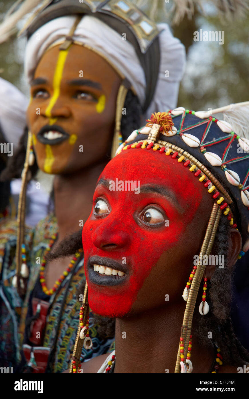 Wodaabe (Bororo) man, a general reunion of West African Wodaabe Peuls ...