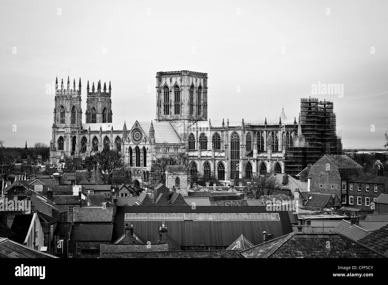 York Minster with rooftops, York Stock Photo - Alamy