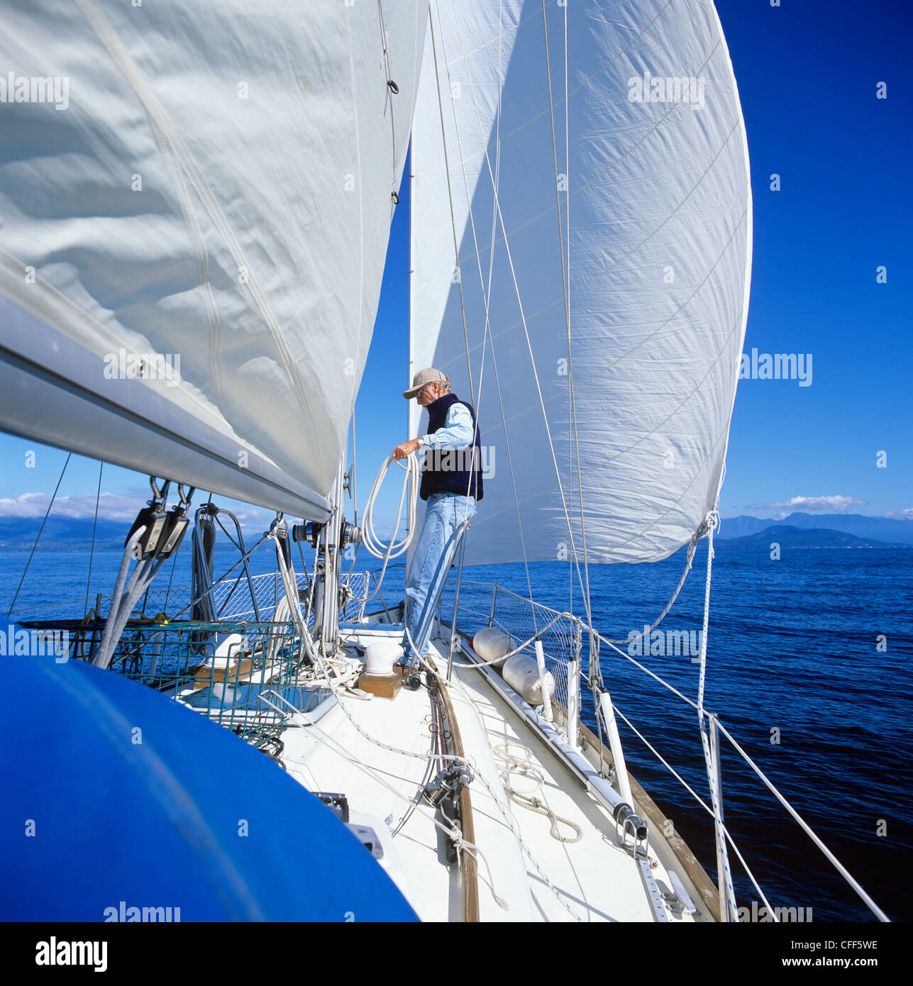 Strait of Georgia off the coast of Gibsons, Sunshine Coast, British ...