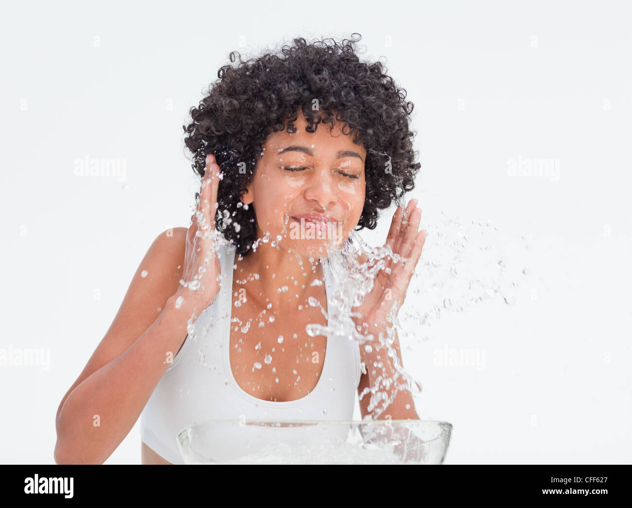 Washing face isolated not teeth hi-res stock photography and images - Alamy