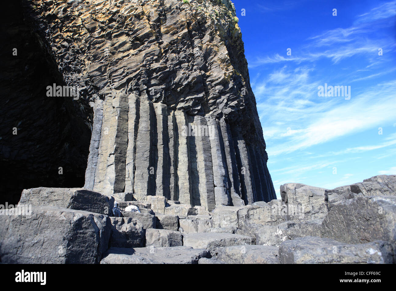 Basalt columns at the entrance to Fingal's Cave on Staffa one of the ...