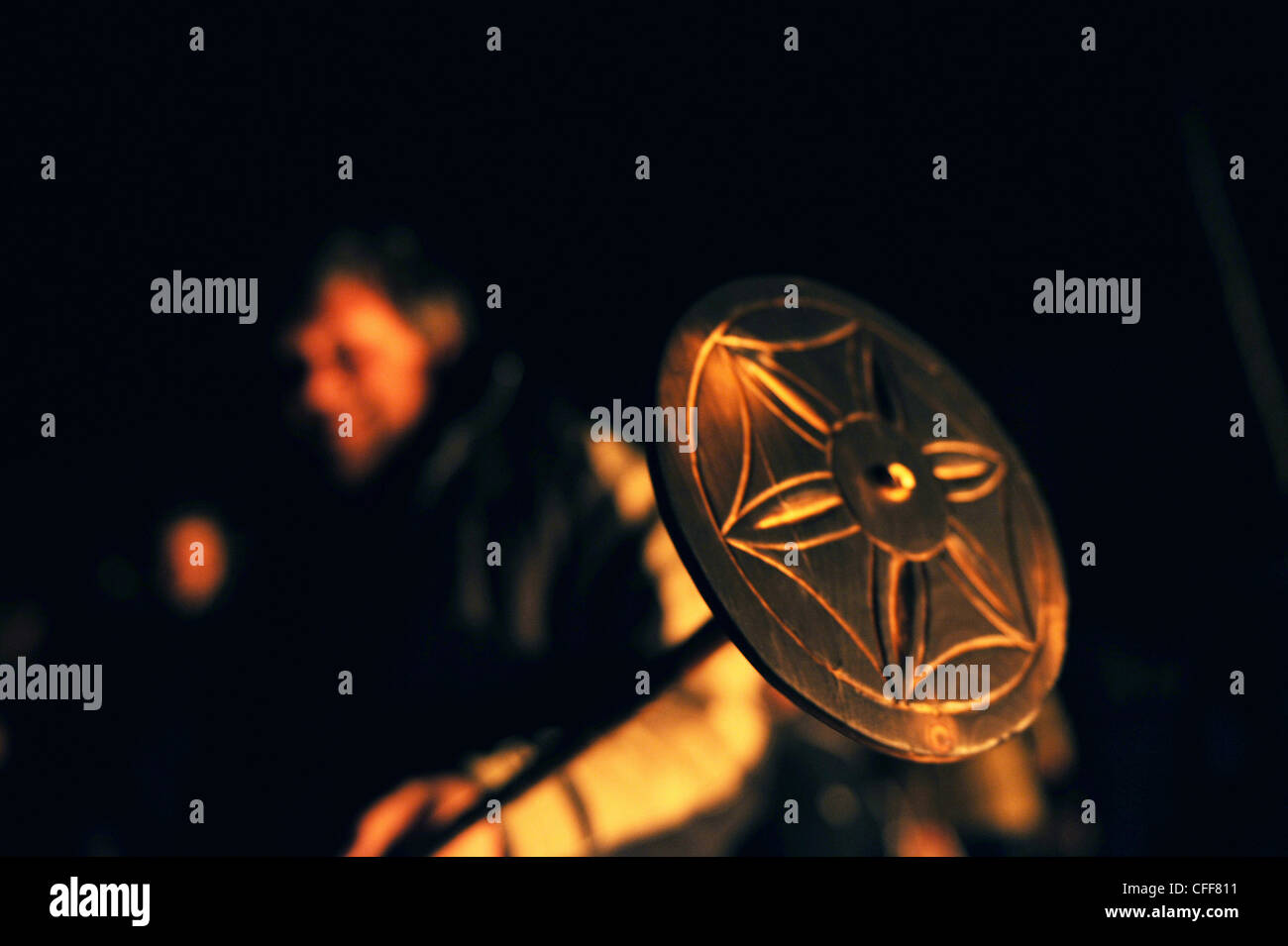 South Tyrol custom, flaming disc launching, Vinschgau, Alto Adige ...