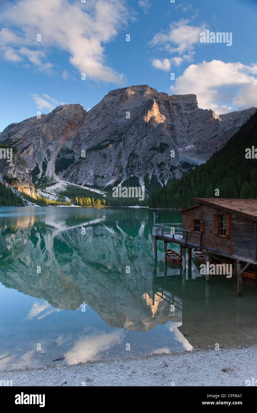 Boathouse at pragser wildsee hi-res stock photography and images - Alamy