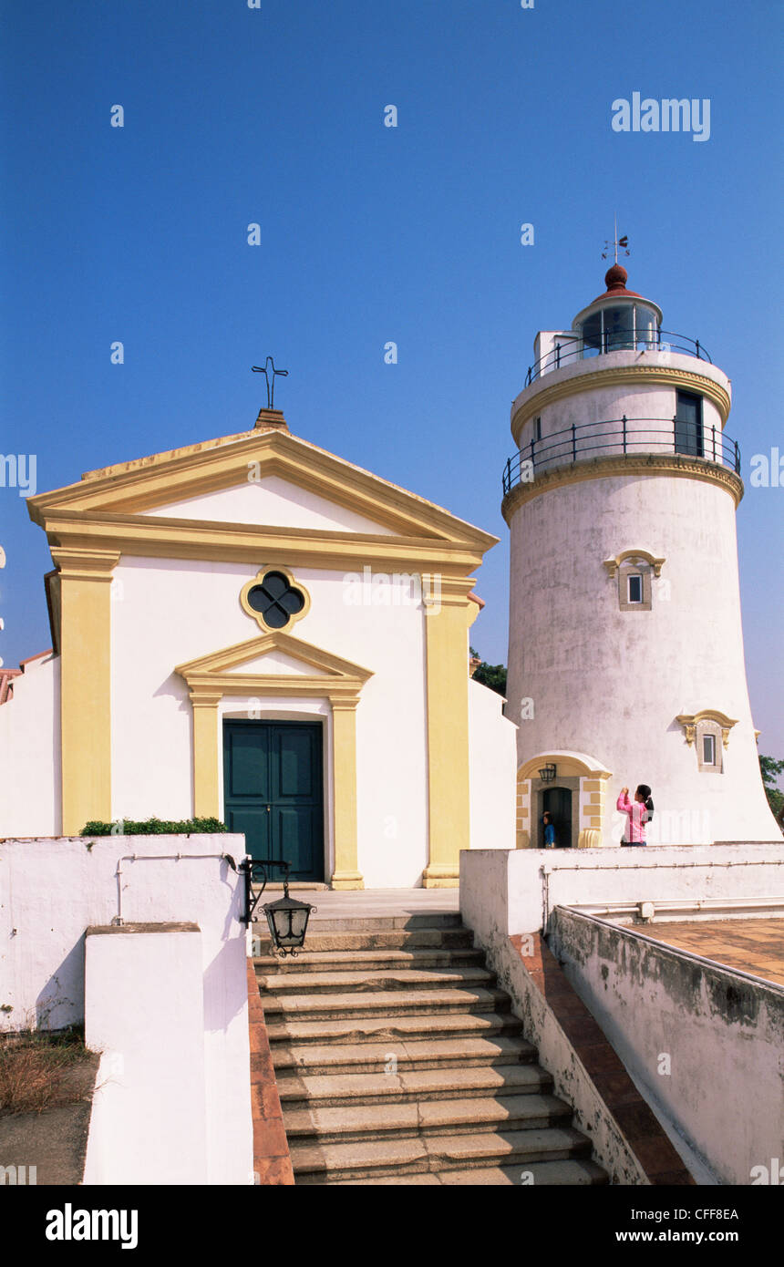 China, Macau, Monte Da Guia, Guia Chapel and Lighthouse Stock Photo - Alamy