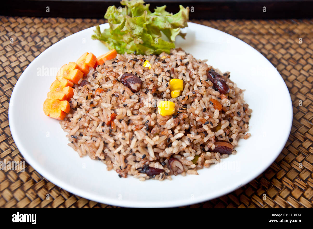 Mix herbal fried rice Stock Photo - Alamy