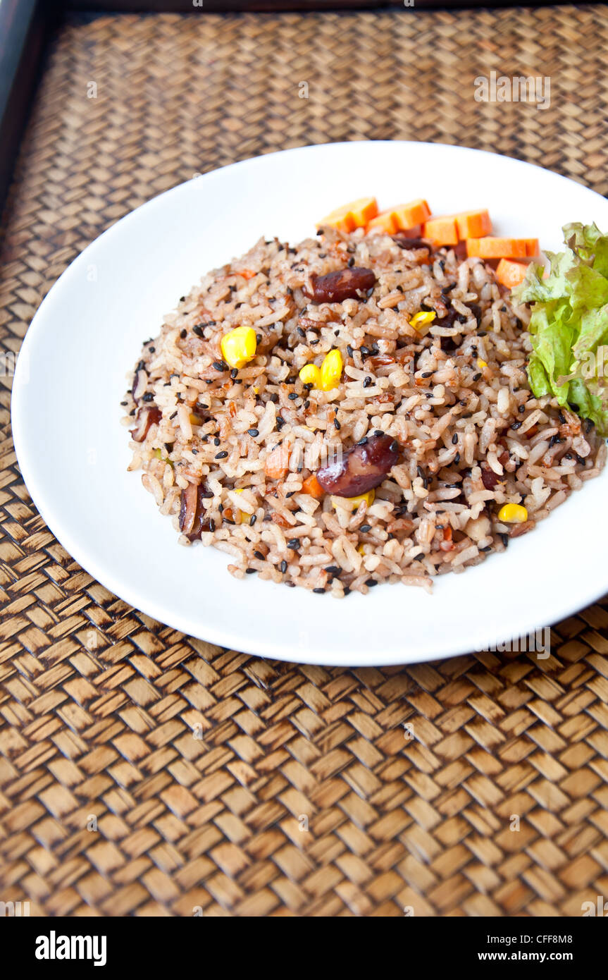 Mix herbal fried rice Stock Photo - Alamy