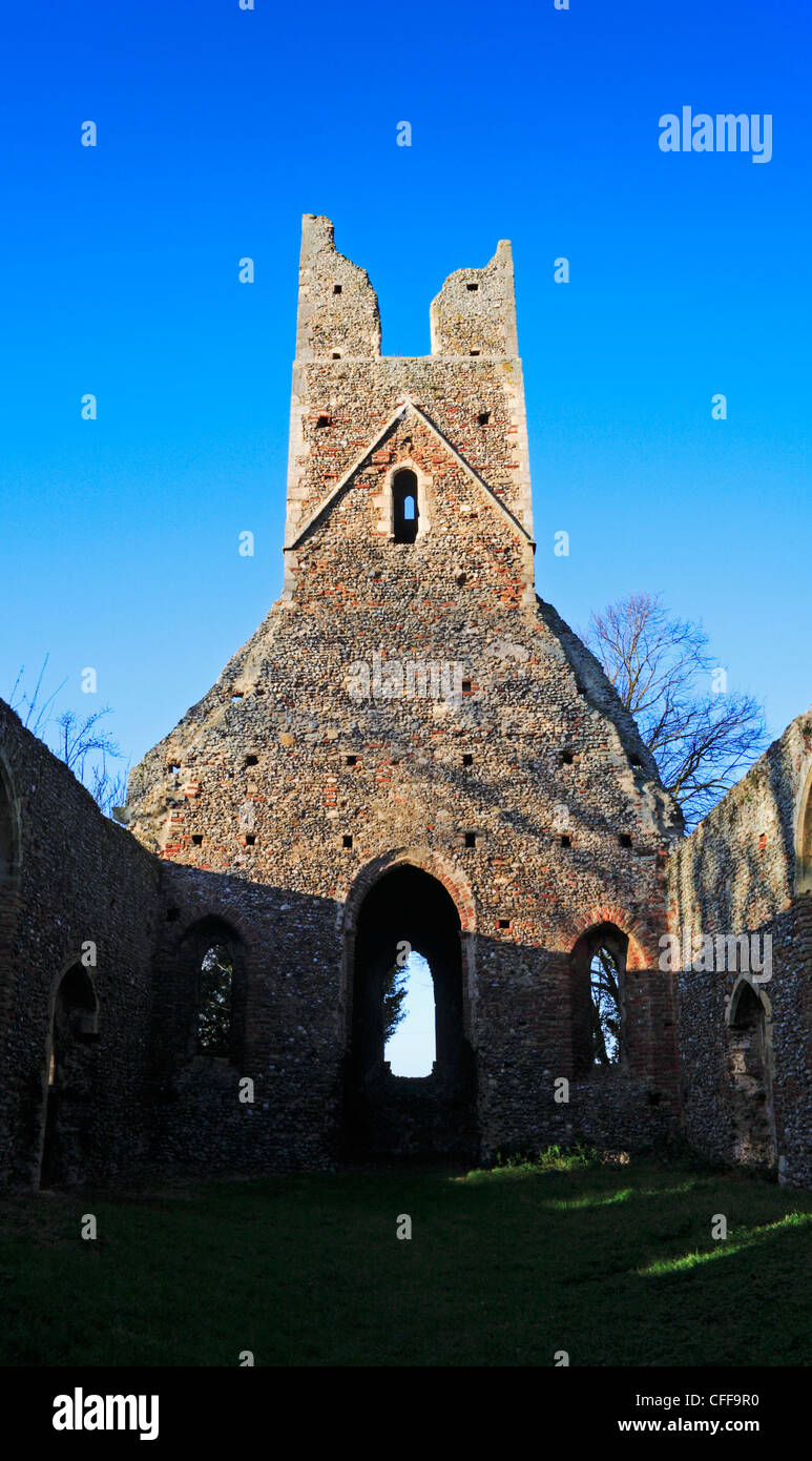 The ruined tower and nave of the Church of SS Peter and Paul at ...