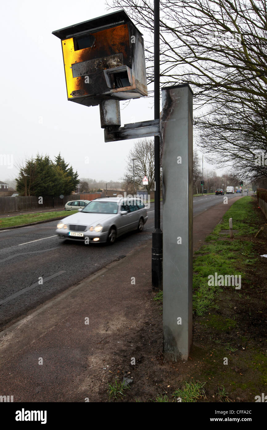 Vandalised destroyed gatso speed camera hi-res stock photography and ...