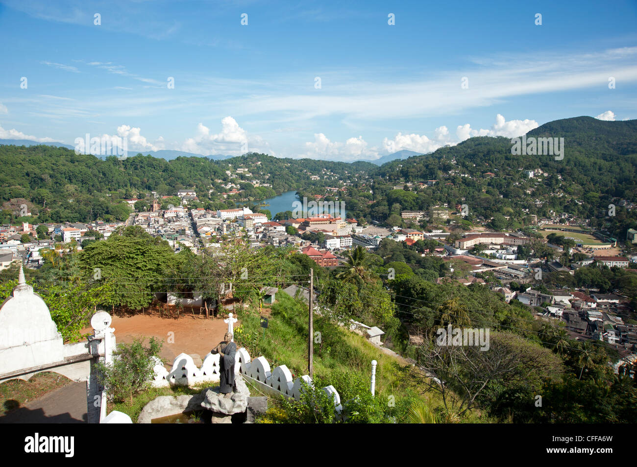 The city of Kandy from the surrounding hill Sri Lanka Stock Photo - Alamy