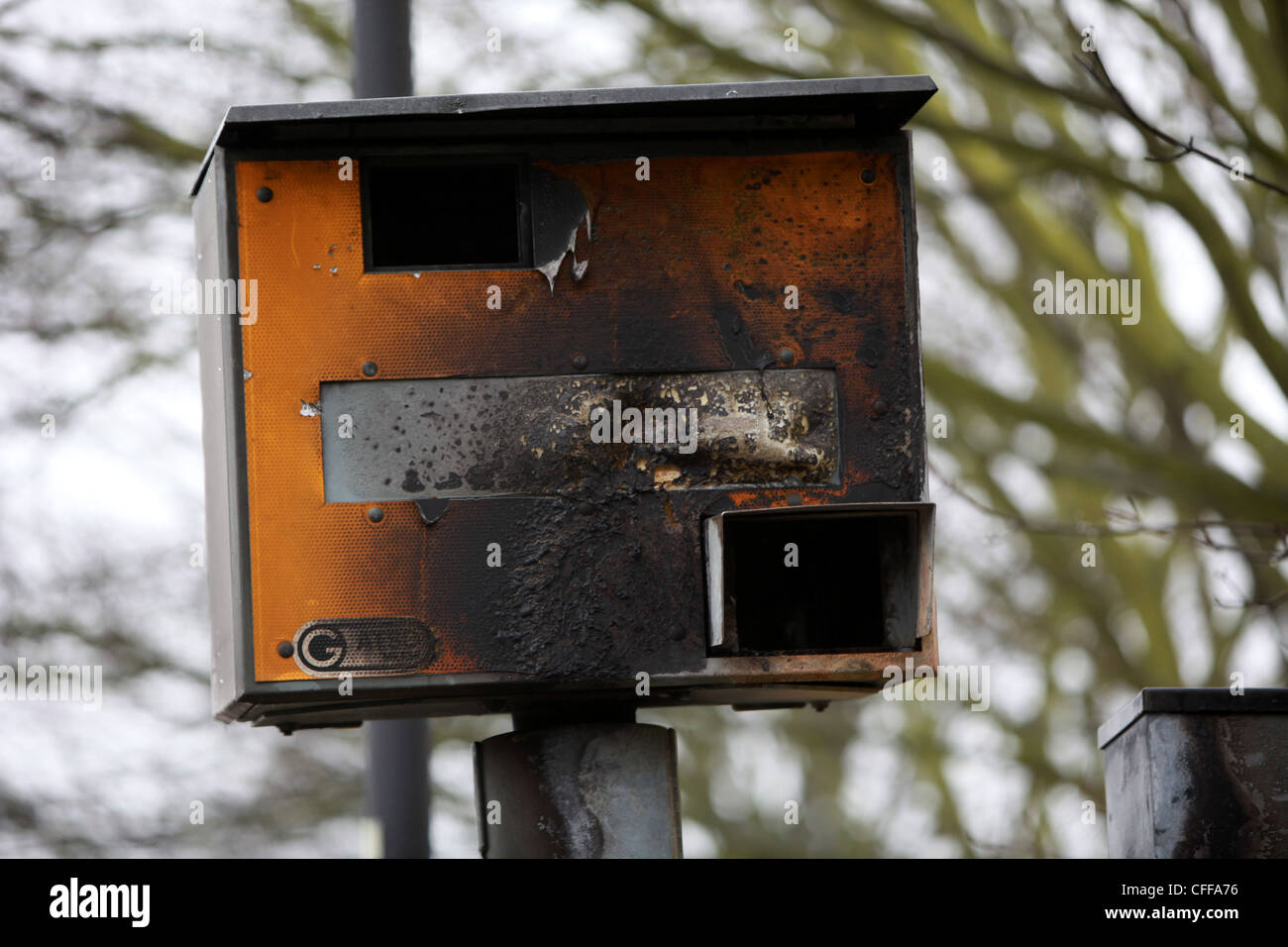 Vandalised Destroyed Gatso Speed Camera High Resolution Stock ...
