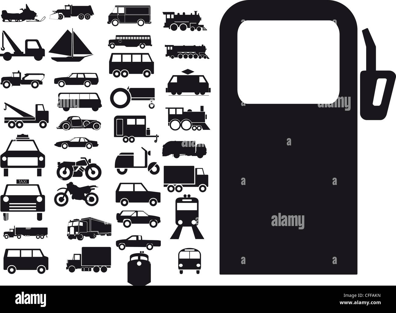 Vector illustration of transport sign Stock Photo - Alamy