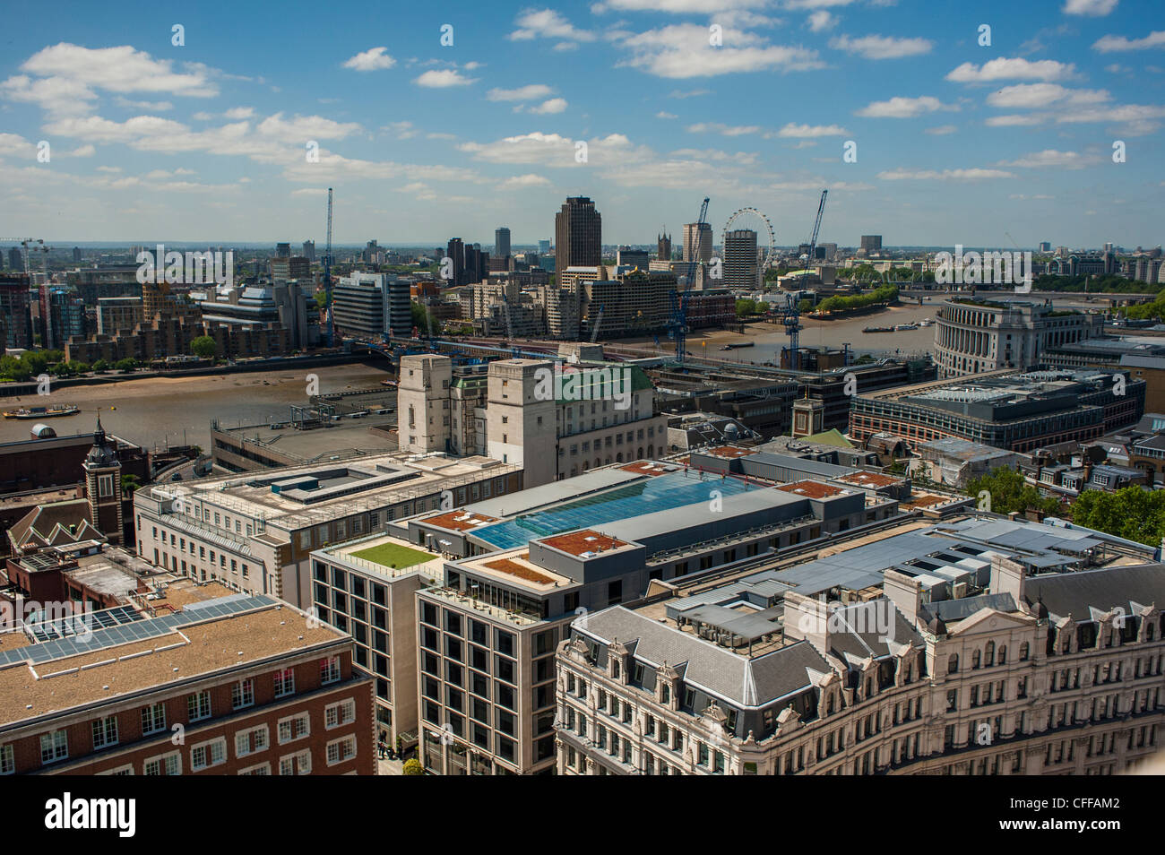 London, UK, Great Britain, Aerial Skyline, Panorama Cityscape, from St ...