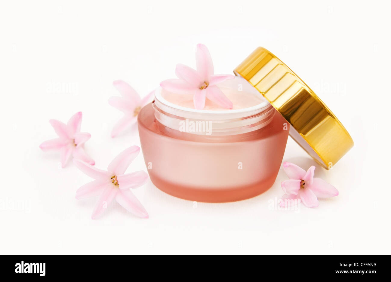 Cosmetics natural cream face Cut Out Stock Images & Pictures - Alamy