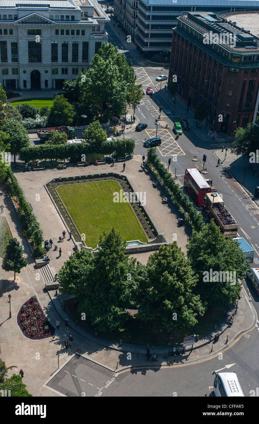 London, UK, Great Britain, Aerial Town Square, from St. Paul's ...