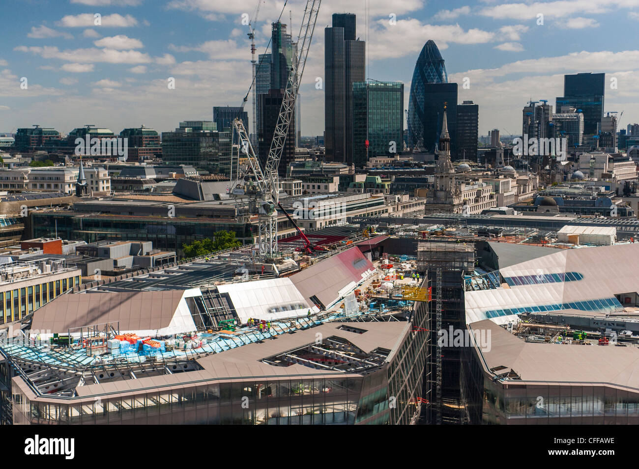 London, UK, Great Britain, Aerial Skyline, Panorama Cityscape,Panoramic ...