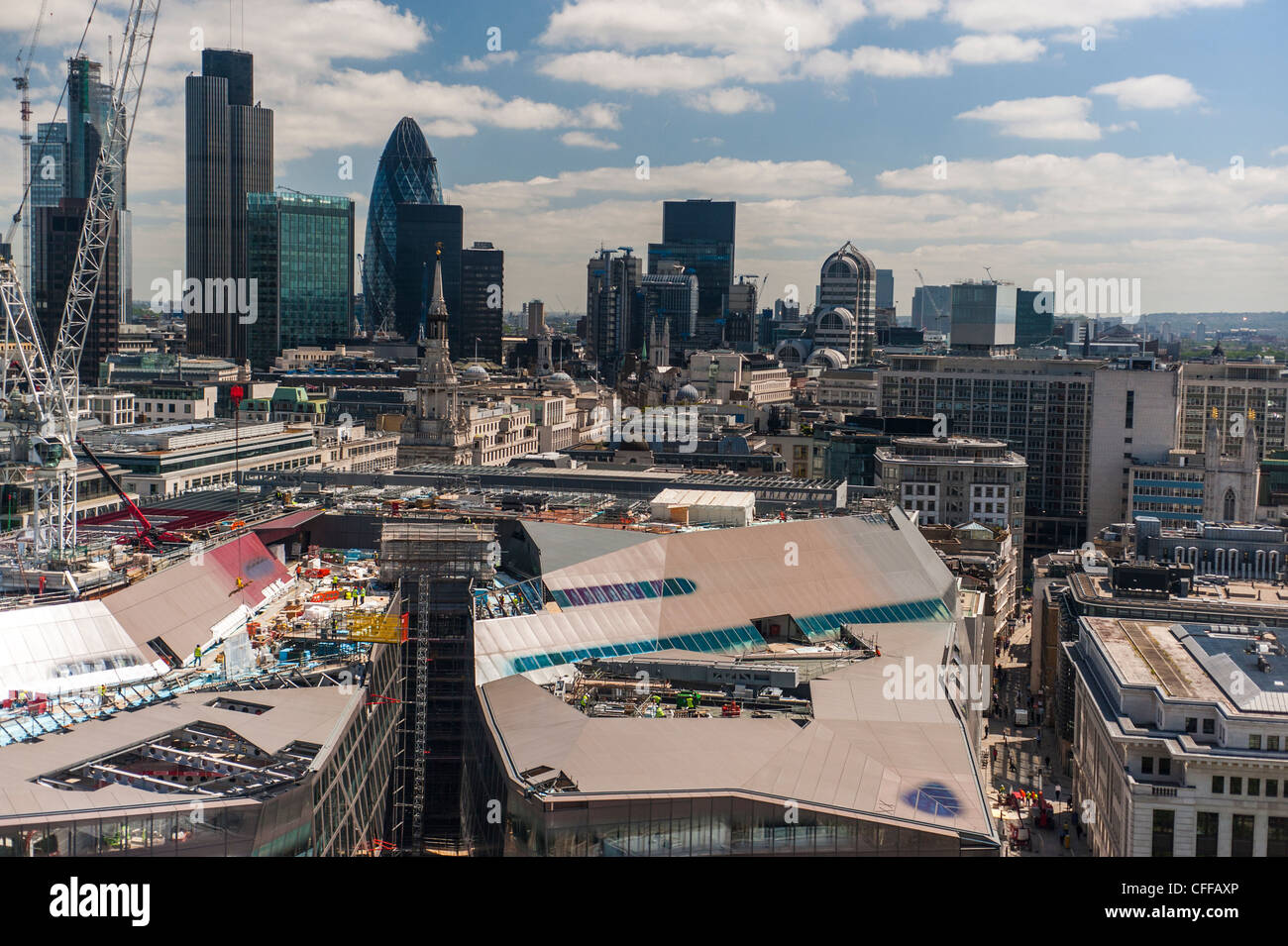 London, UK, Great Britain, Aerial Skyline, Panorama Cityscape ...