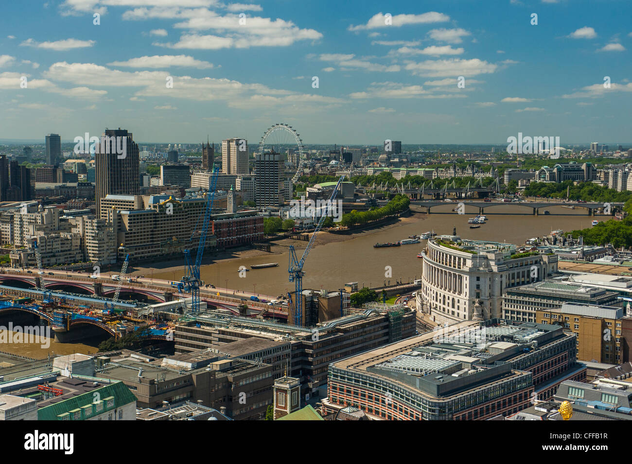 London, UK, Great Britain, Aerial Skyline, Panorama Cityscape, from St ...