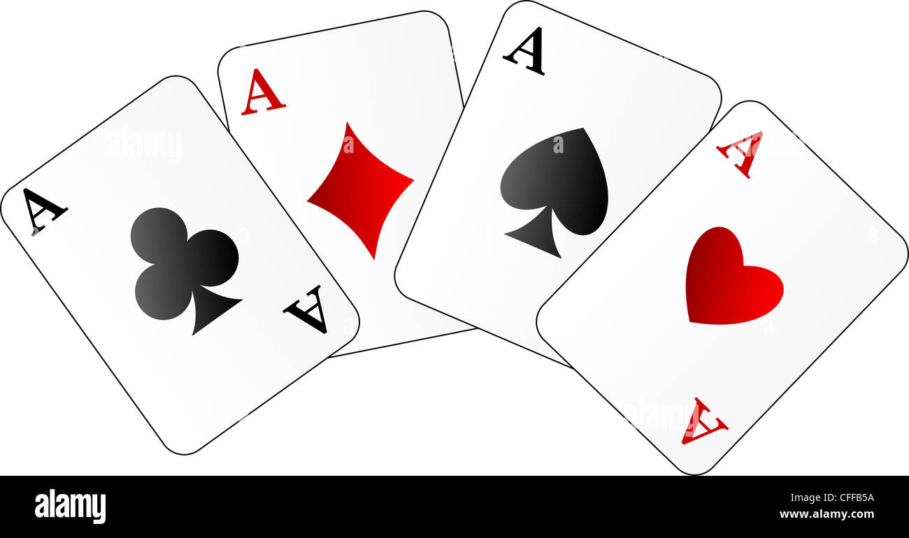 Abstract vector illustration of four aces on white Stock Photo - Alamy