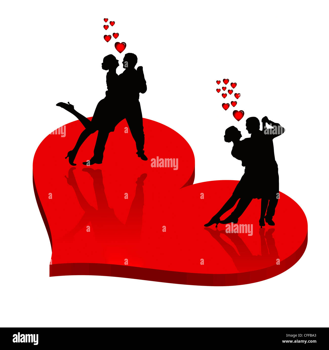 Valentine love couples kiss Cut Out Stock Images & Pictures - Alamy