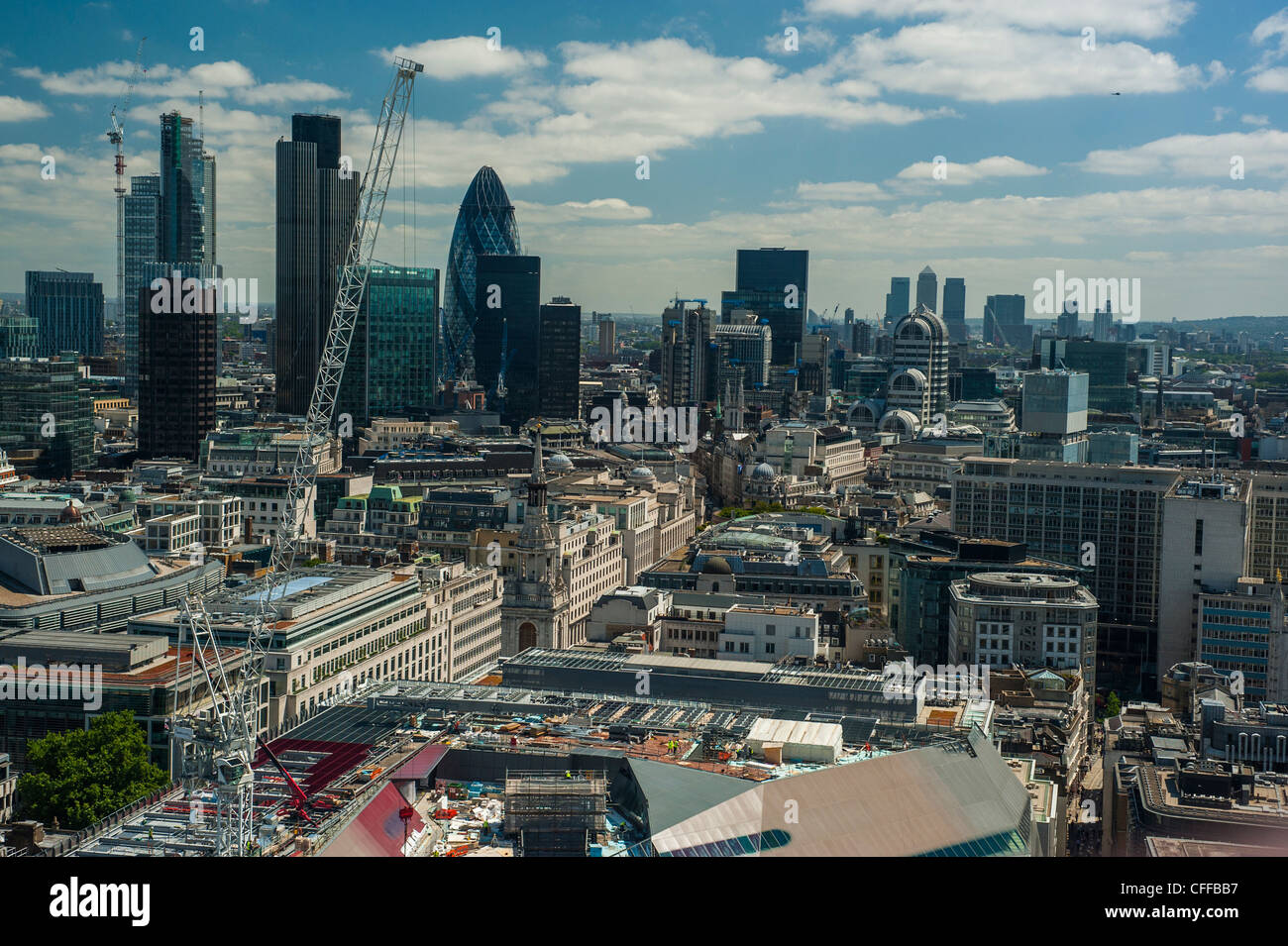 London, UK, Great Britain, Aerial Skyline, Panorama Cityscape ...