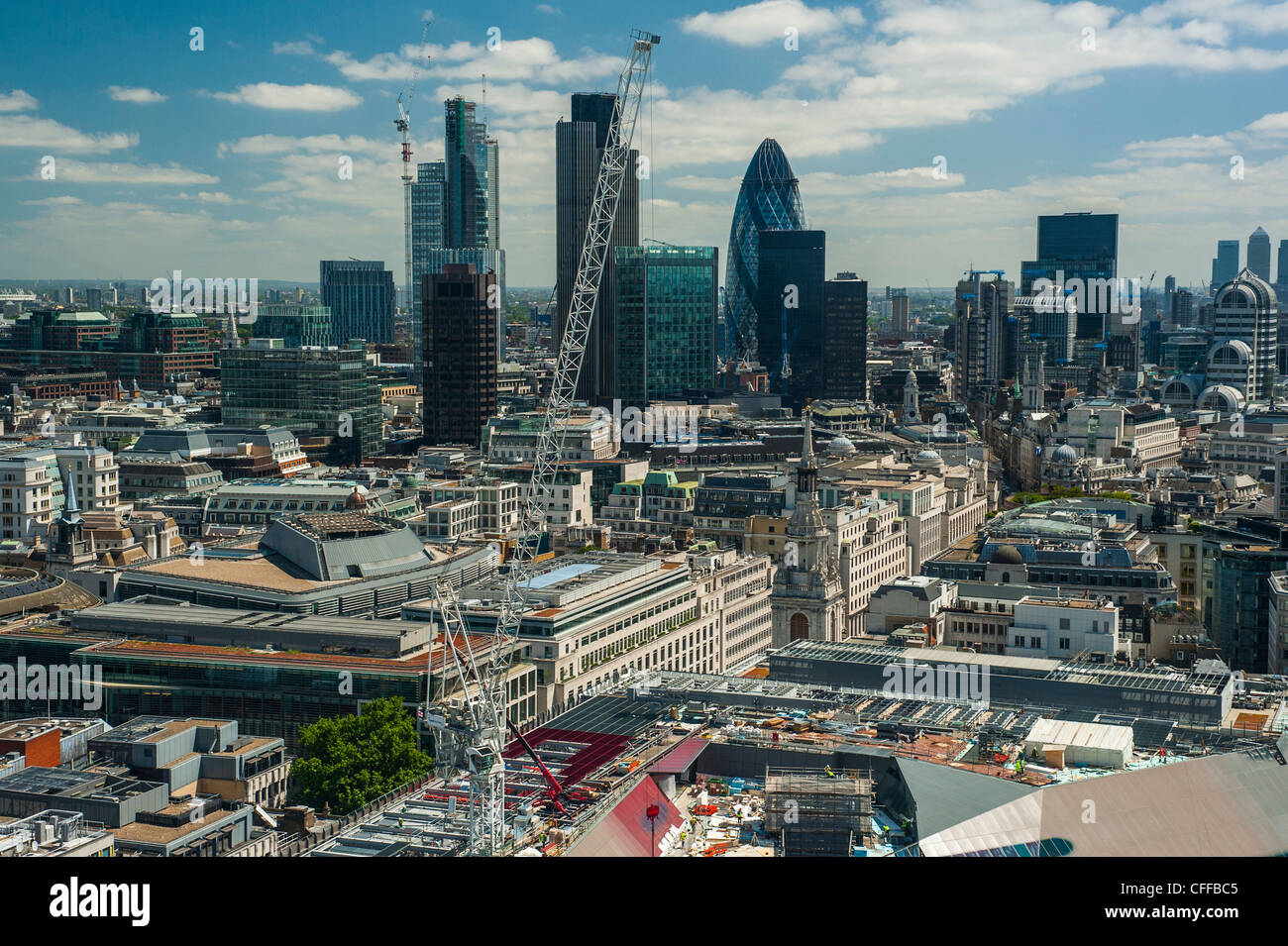London, UK, Great Britain, Aerial Skyline, Panorama Cityscape ...