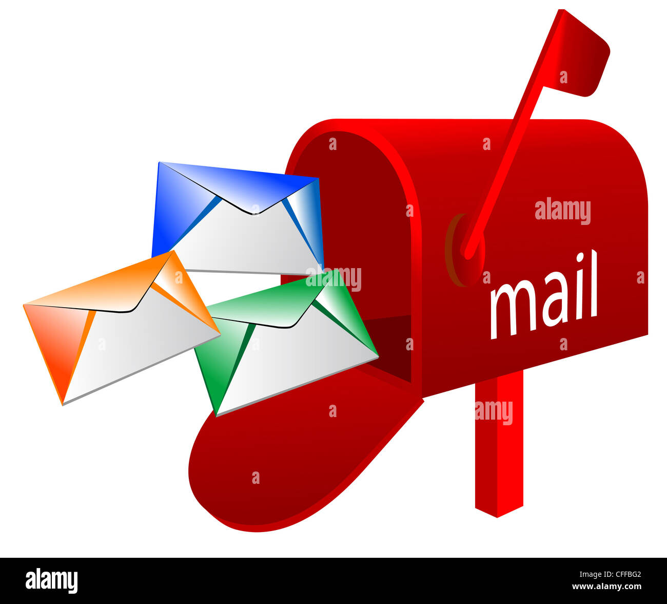 Abstract vector illustration of mailbox Stock Photo - Alamy