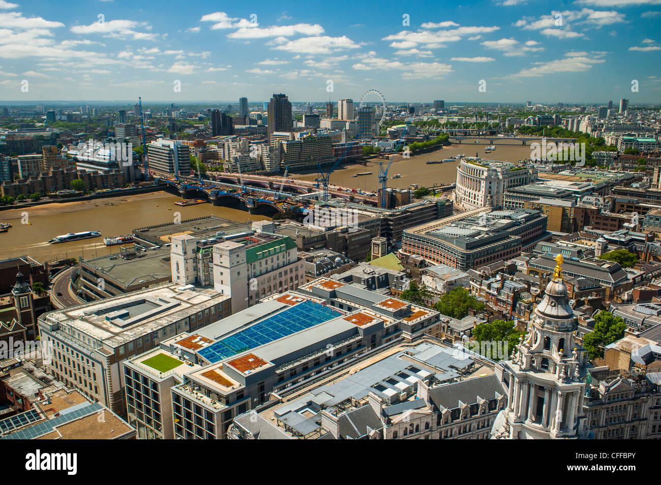London, UK, Great Britain, Aerial Skyline, Panorama Cityscape, from St ...