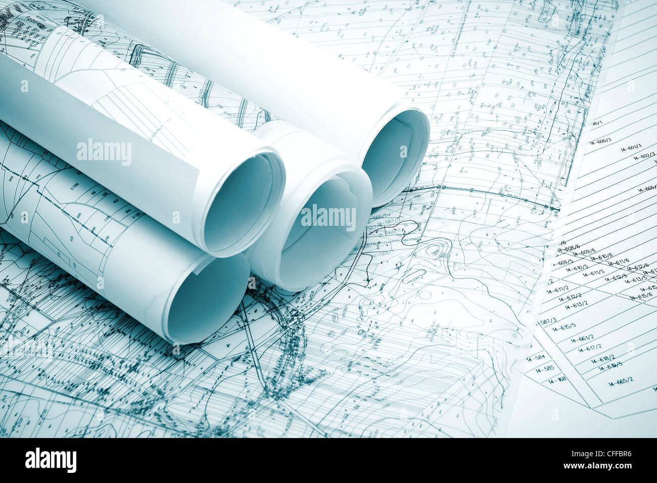 architecture blue plans Stock Photo - Alamy