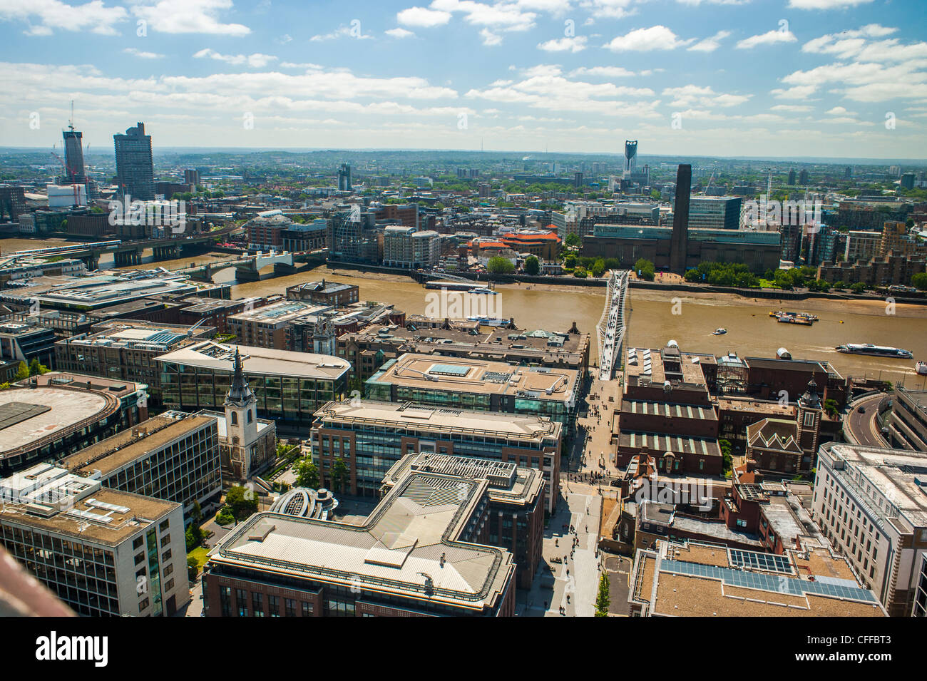 London, UK, Great Britain, Aerial Skyline, Panorama Cityscape, from St ...