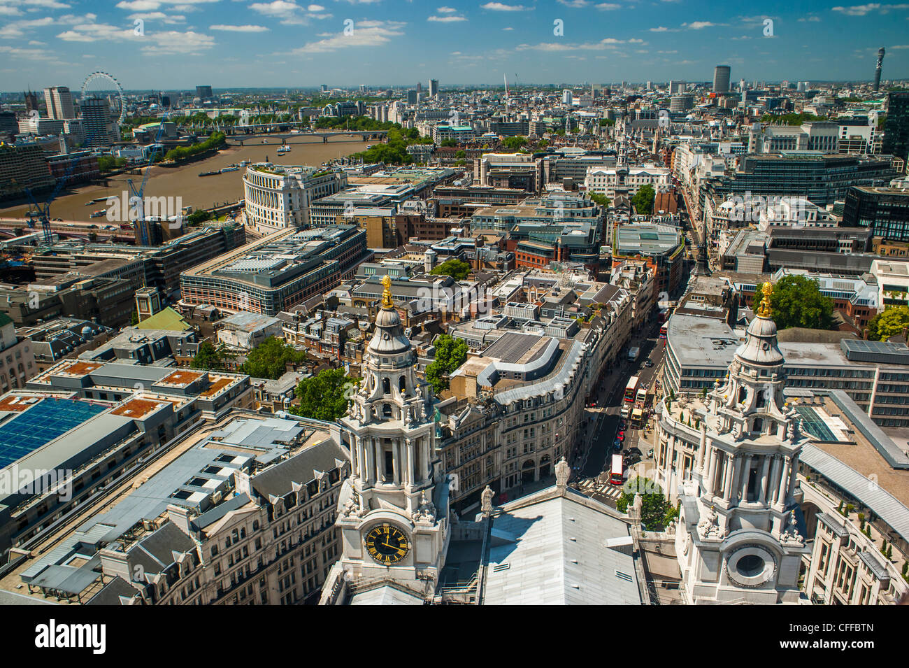 London, UK, Great Britain, Aerial Skyline, Panorama Cityscape, from St ...
