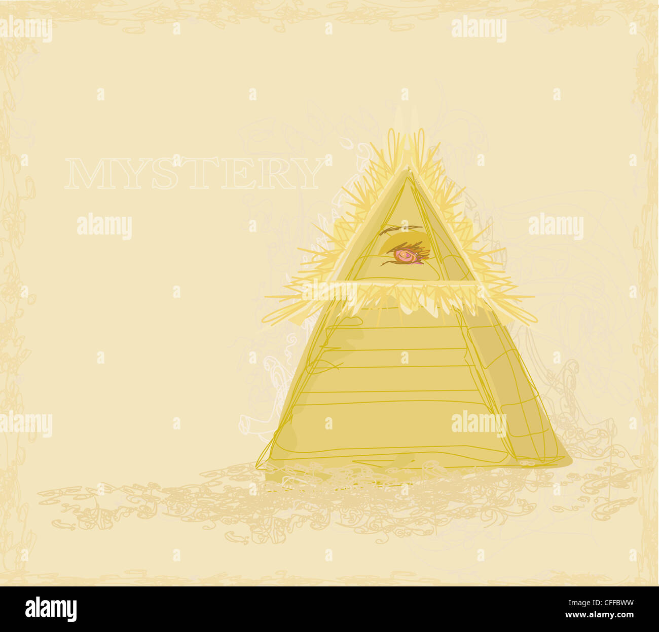 Ancient Pyramid Eye Design Stock Photo - Alamy